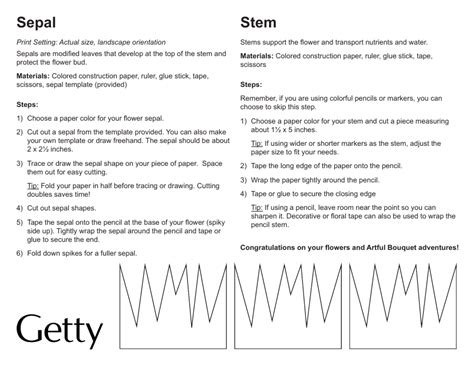 Paper Plant Sepal Templates Download Printable Pdf Templateroller