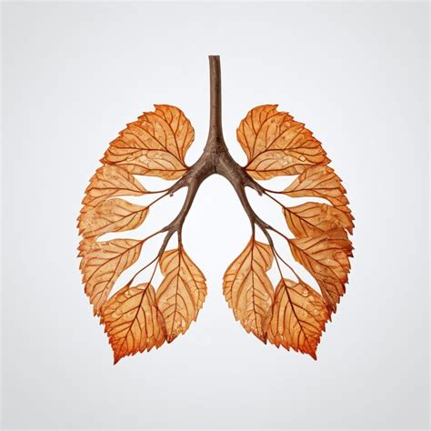 Premium Photo Green Leaf Shaped Like Human Lungs Conceptual Image