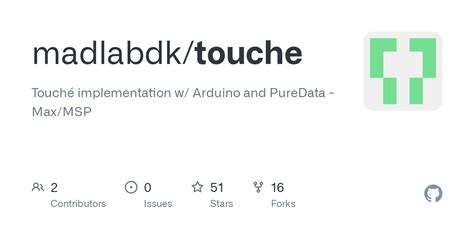 Github Madlabdktouche Touché Implementation W Arduino And Puredata