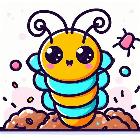 Premium Vector Colorful Cute Bug Hand Drawn Vector Illustration