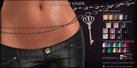 Second Life Marketplace Avaway Alis Belly Chain