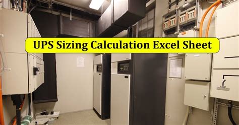 UPS Sizing Calculation Excel Sheet