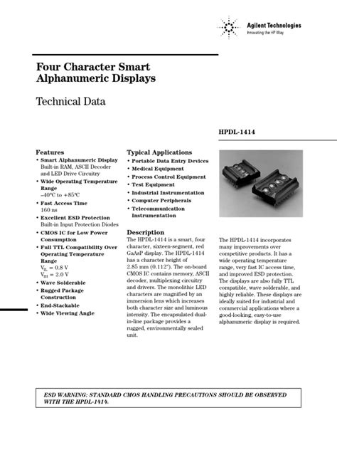 four character smart alphanumeric displays technical data download