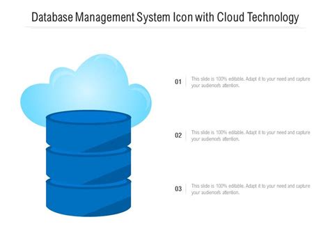 Database Management System Icon With Cloud Technology Presentation