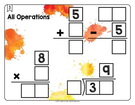 Math Tiles All Operations Add Subtract Multiply Divide Teacher Thrive