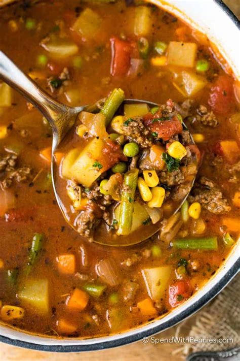 Hamburger Soup Is A Quick And Easy Meal Loaded With Vegetables Lean