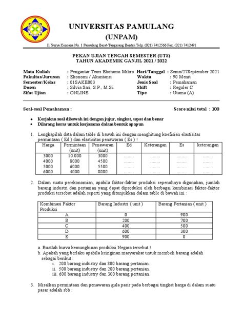 Soal Uts Mikro 01sake003 Pdf