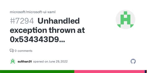 Unhandled Exception Thrown At X D Microsoft Ui Xaml Dll In