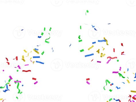 3D Rendered Colorful Confetti With Fun Color 11577783 PNG