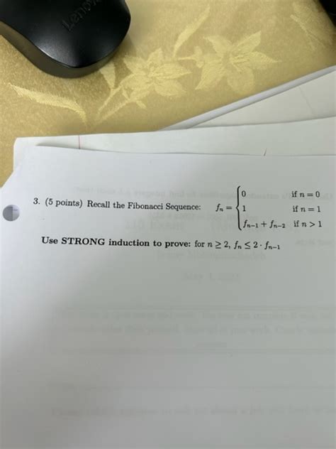 solved 3 5 points recall the fibonacci sequence