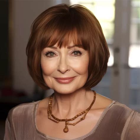 Medium Length Brunette Bob With Fringe Bobbed Hairstyles With Fringe Chin Length Hair Bob