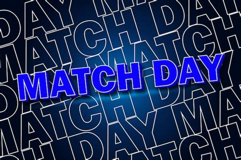 Premium Vector Match Day 3 D Text Effect Modern Style