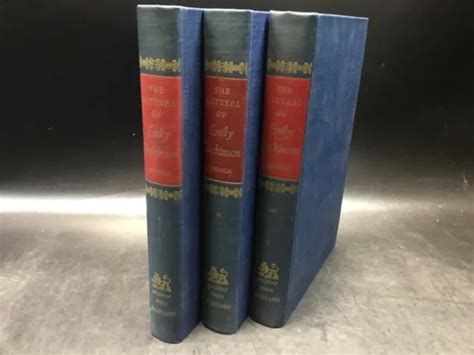 The Letters Of Emily Dickinson Volumes I Iii The Belknap Press 1958
