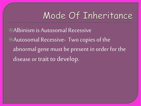 Ppt Albinism A Genetic Disorder Powerpoint Presentation Free