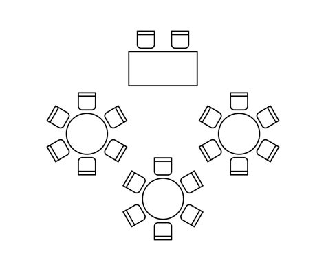 Plan For Arranging Seats And Tables In Interior On Event Banquet