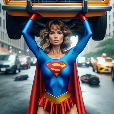 Supergirl Giving The Taxi A Lift By Wbatson99 On Deviantart