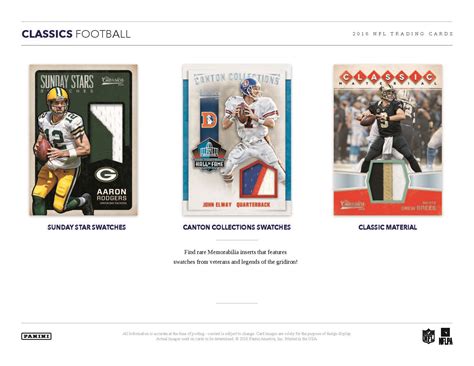 2016 Panini Classics Football Cards