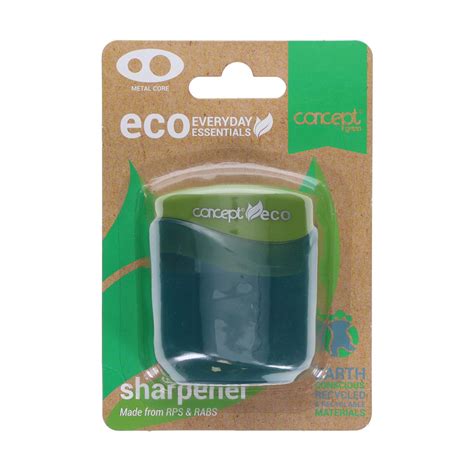School Accessories Concept Green Twin Hole Sharpener Uniformity