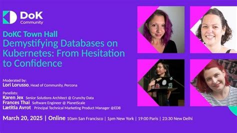 Town Hall Demystifying Databases On Kubernetes From Hesitation To… Data On Kubernetes Community