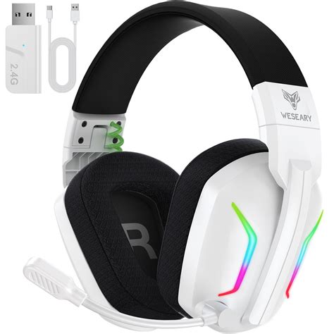 Weseary Wireless Gaming Headsets For Pc Ps5 Ps4 Switch Mac 2 4ghz Wireless Gaming Headphone