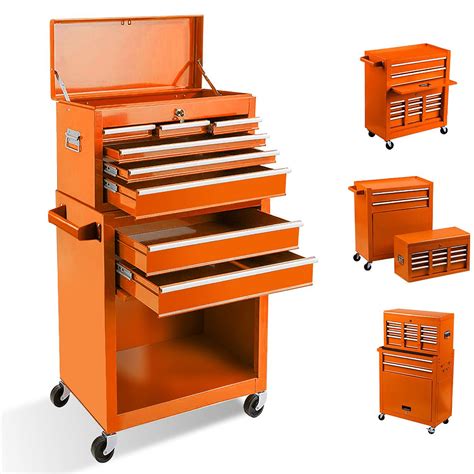 Tool Chest With Drawer High Capacity Rolling Tool Box Removable Tool