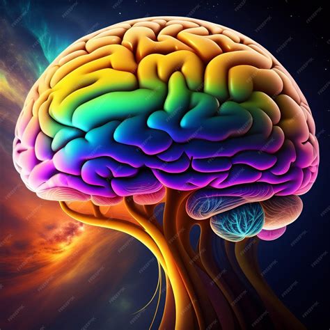 Premium Ai Image A Colorful Brain Is Shown With The Word Brain On The Left