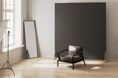 전문 번개 장비 검은 배경 3d 렌더링을 갖춘 현대 사진 스튜디오 0명에 대한 스톡 사진 및 기타 이미지 0명 사진 촬영 이벤트 의자 Istock