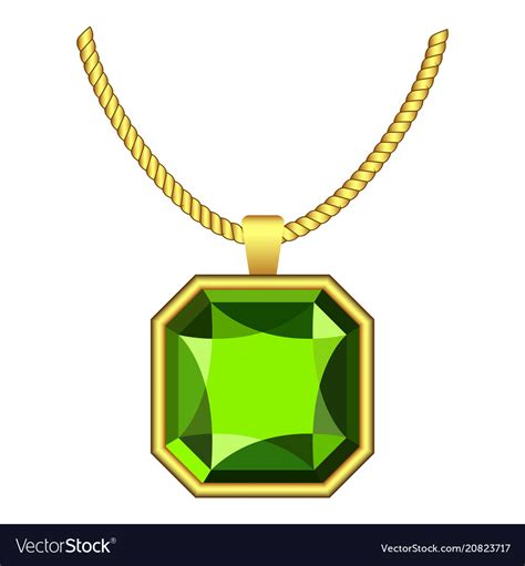 Peridot Jewelry Icon Realistic Style Royalty Free Vector