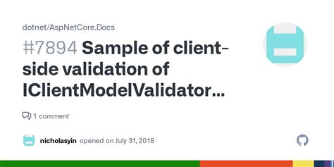 Sample Of Client Side Validation Of IClientModelValidator Doesn T Work