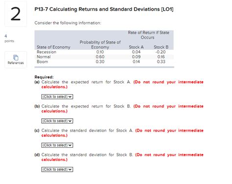 solved 2 p13 7 calculating returns and standard deviations
