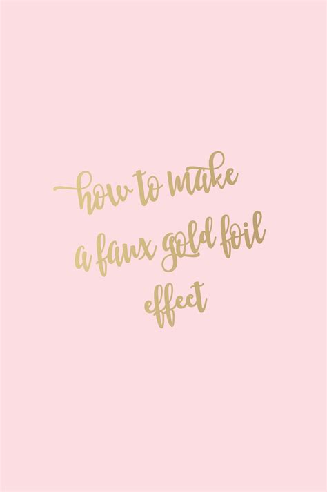 How To Make A Faux Gold Foil Effect In Adobe Illustrator Megan Martin