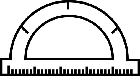 Protractor Icon Vector Illustration 23474404 Vector Art At Vecteezy