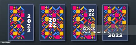 2022 년 새해 복 많이 받으시면 의 표지 디자인 강력한 타이포그래피 화려하고 기억하기 쉽습니다 브랜딩 프레젠테이션 포트폴리오 비즈니스 교육 배너용 디자인 벡터