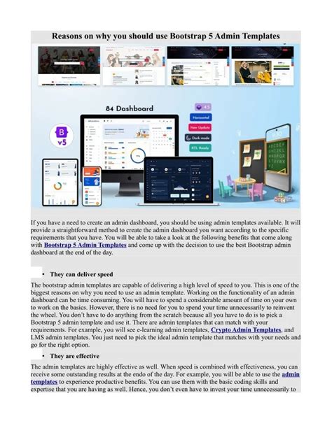 Ppt Reasons On Why You Should Use Bootstrap 5 Admin Templates Powerpoint Presentation Id