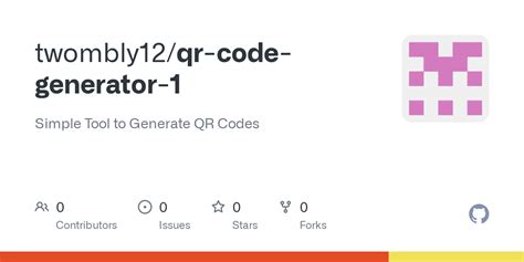 Github Twombly12qr Code Generator 1 Simple Tool To Generate Qr Codes