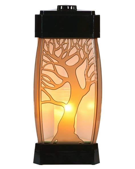 Znicz Lampion Glamour Solo Drzewo Czarne 33cm Glamour Solo Drzewo