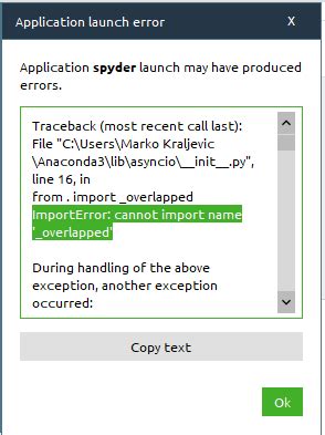 ImportError Starting Spyder Cannot Import Name Overlapped Issue Spyder Ide Spyder