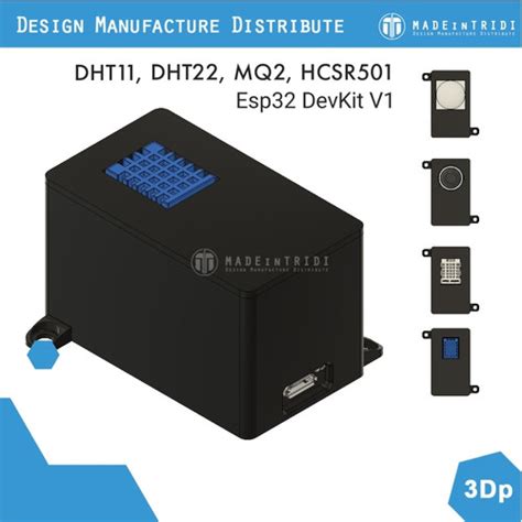 Jual Esp32 Devkit V1 Case Sensor Module Dht11 Dht22 Mq2 Hcsr501 Hitam