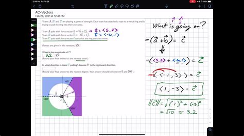 Vector Word Problems A Game Of Strength Youtube