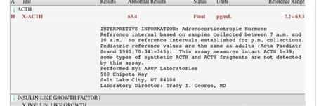 Cortisol And Acth Lab Results And Dex Test At The End… Thoughts R Cushings