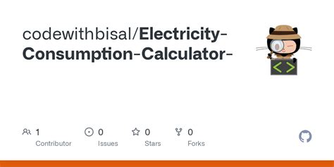 Github Codewithbisal Electricity Consumption Calculator