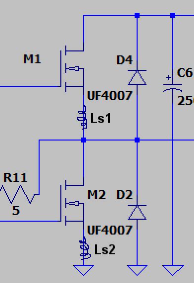 Mosfet Driver Gate Spikes In Half Bridge IR2110 Driven Electrical
