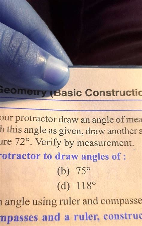 Solved Using Your Protractor Draw An Angle Of Measure 36° With This