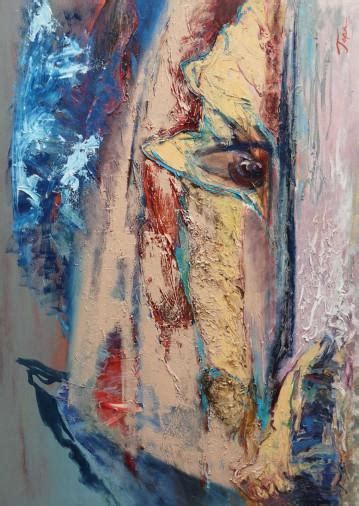 Купити картину «Погляд абстракція олійними фарбами на полотні в стилі експресіонізм