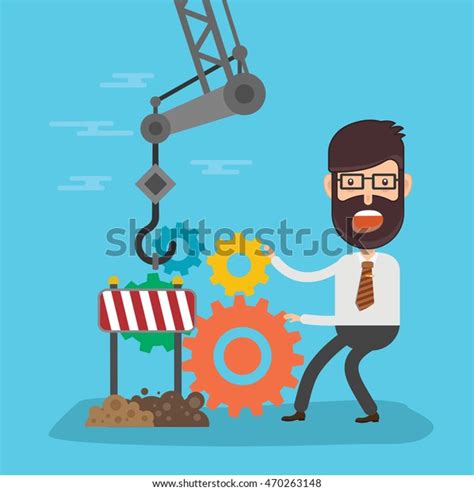 Businessmanemployee Concept Design On Clean Backgroundvector Stock