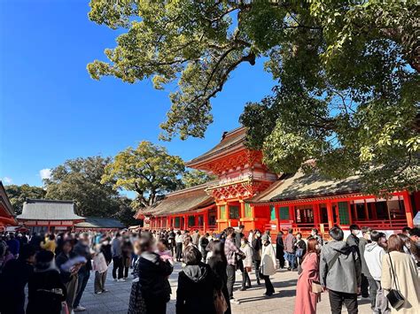 2023年初詣。八幡総本宮 宇佐神宮 2階からmac