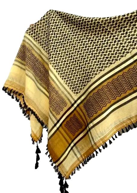 Rare Color Original Palestinian Keffiyeh Shemagh Arab Hatta Arafat