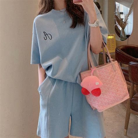 运动套装女夏季今年流行夏装减龄韩版宽松短袖短裤跑步休闲两件套虎窝淘