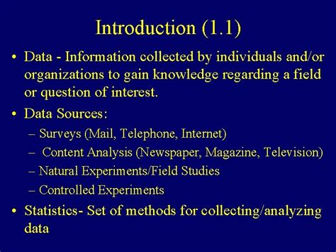 Introduction 1 1 Data Information Collected By Individuals