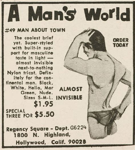 1969 Vintage Advert For Men About Town Mens Underwear The Coolest Brief